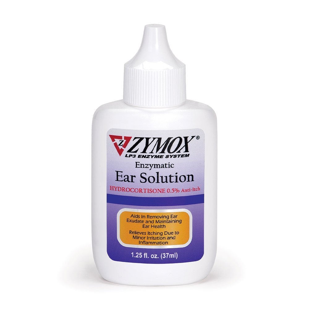 Zymox Ear Solution with .5% Hydrocortisone, 1.25 fl. oz | Bruce's Empty ...